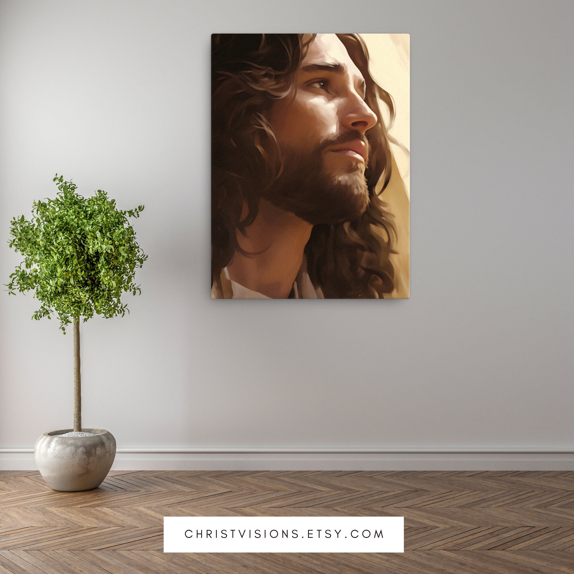 Christ's Grace Jesus Canvas Print Jesus Art Print Jesus Christ Print Jesus Portrait Christian ...