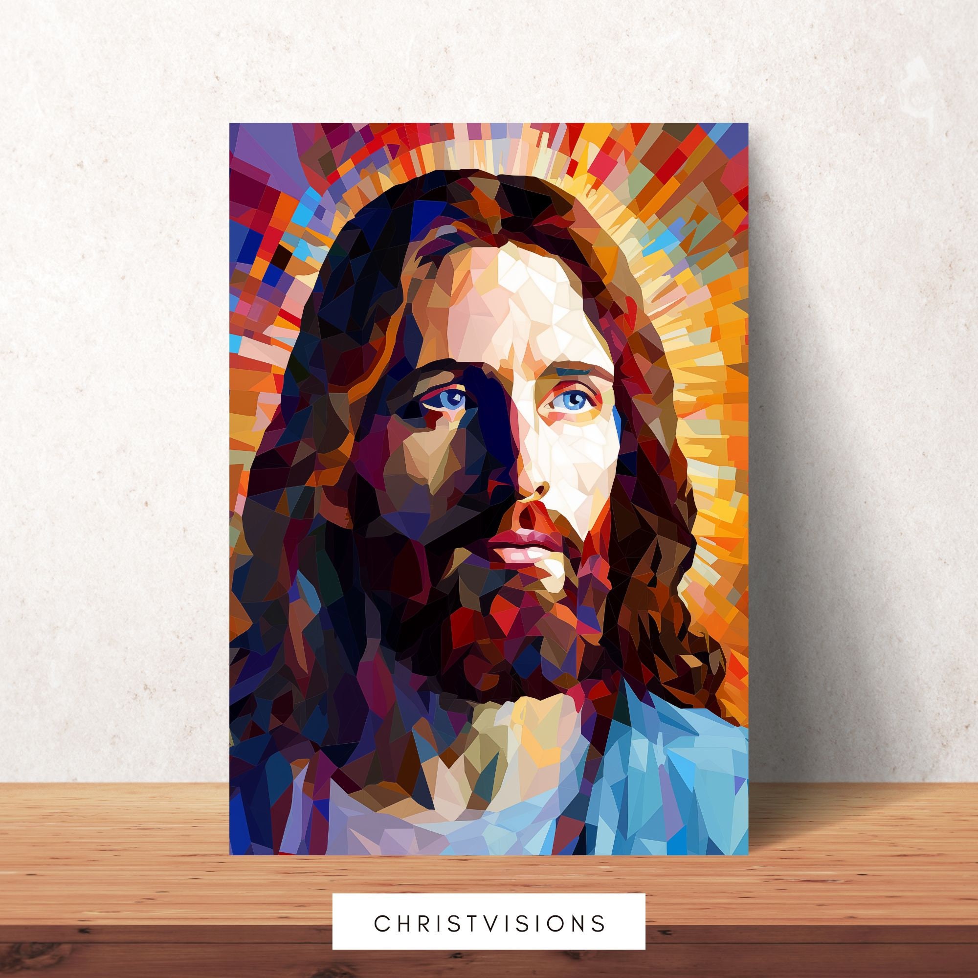 Rainbow Jesus Art - Christian Printable Art | Jesus Png | Bible Png ...