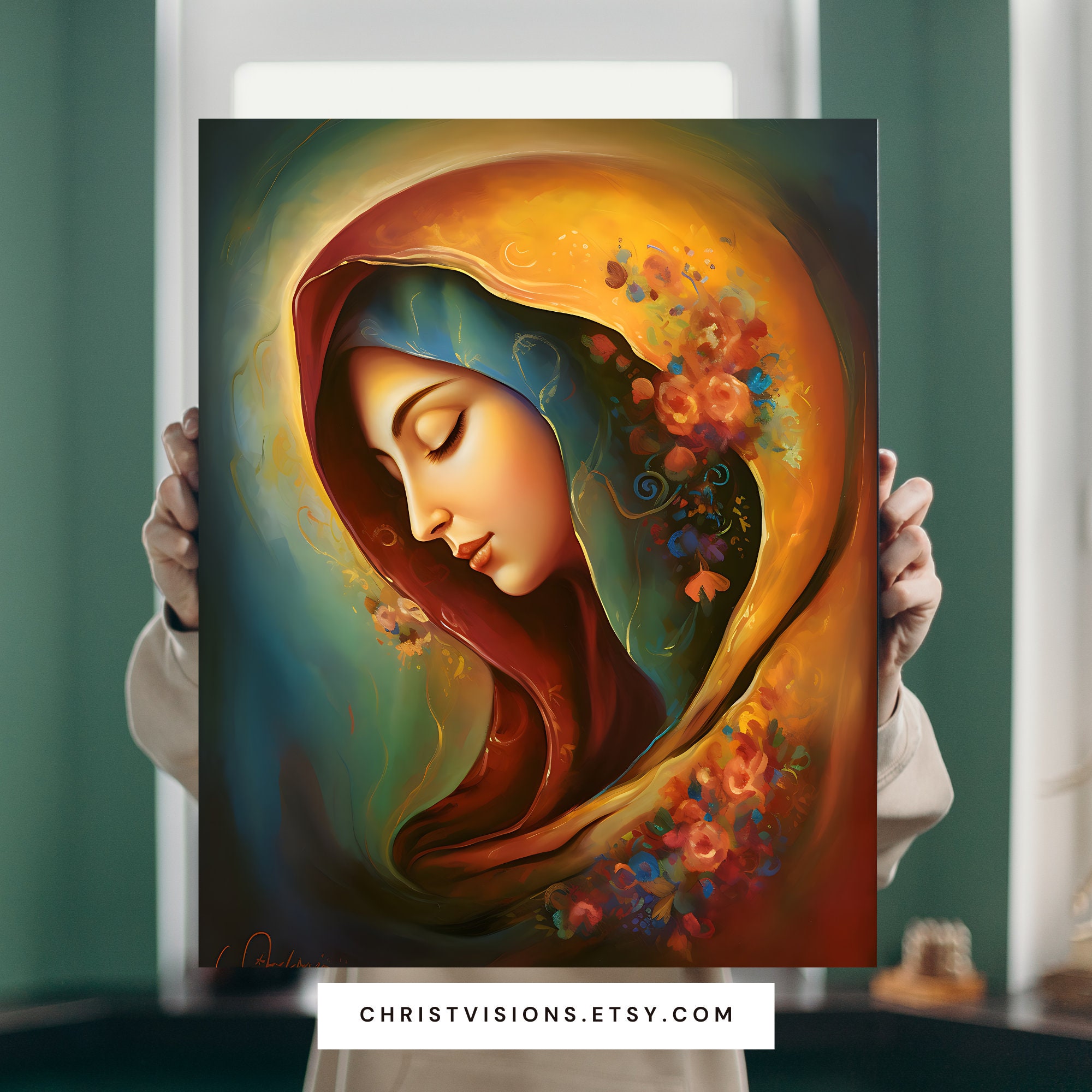 Praying Virgin Mary Printable Christian Art Virgin Mary Art Virgin Mary ...