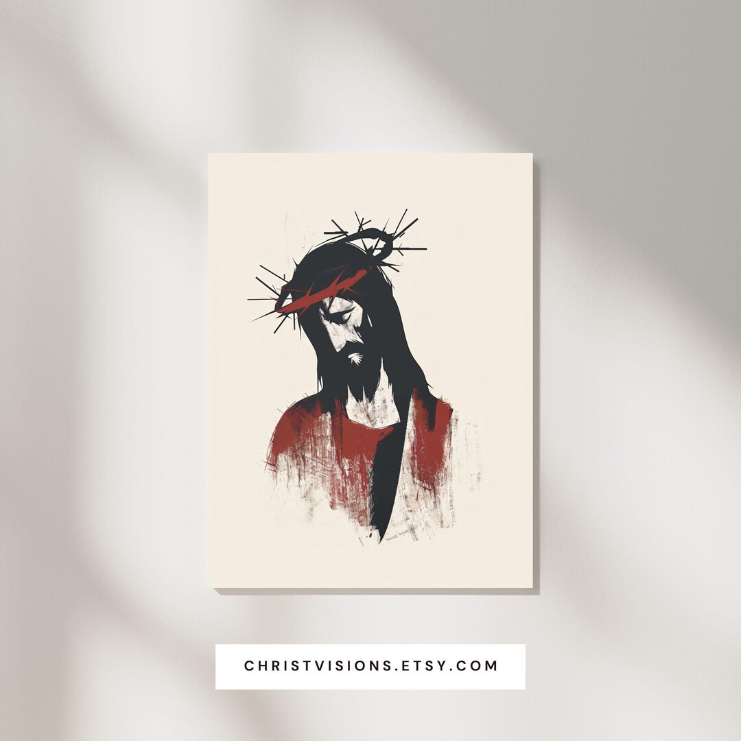Jesus Christ Minimalist Modern Christian Printable Art - Catholic ...