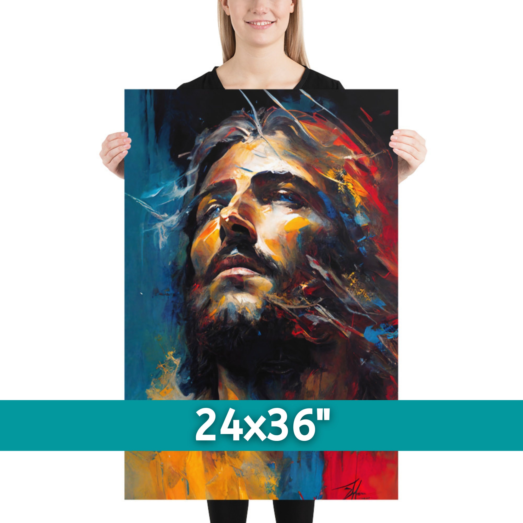 Jesus Christ Modern Art Print Christ Painting Modern Christian Art ...