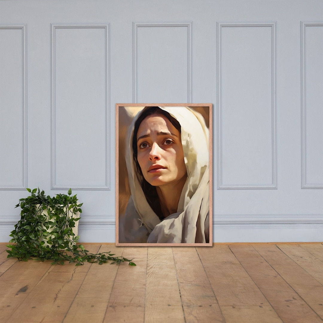 Portrait of the Blessed Virgin Mary - Contemporary Catholic Wall Art ...