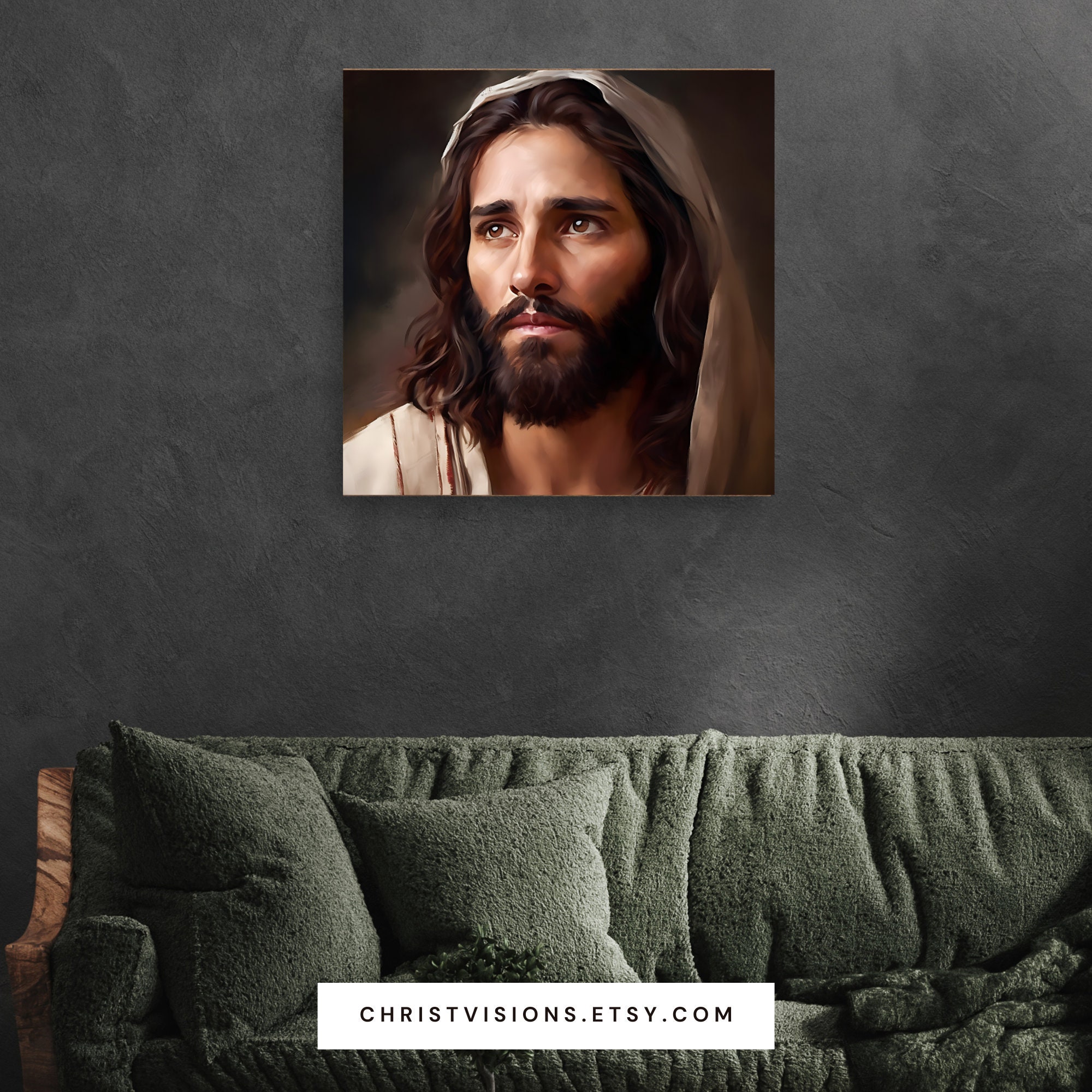 Digital Jesus Painting Printable Jesus Art Jesus Print Christ Portrait ...