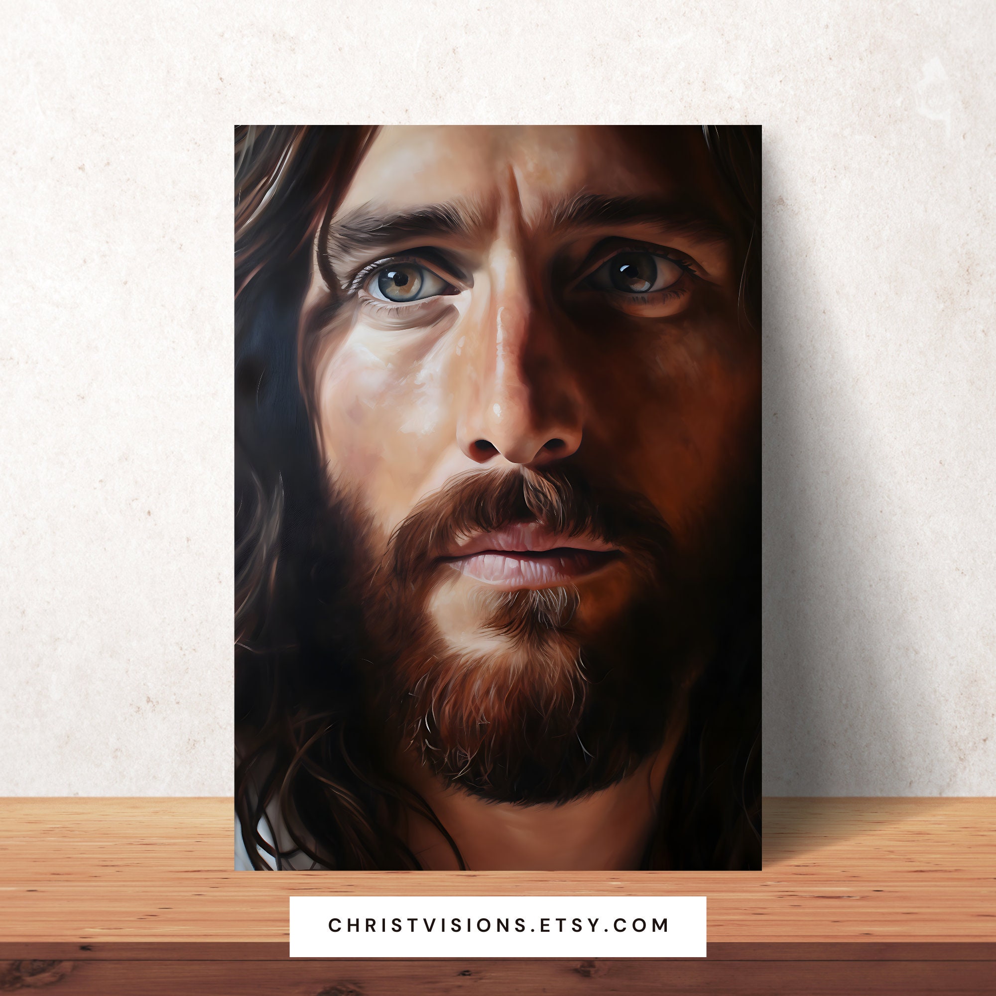Spiritual Jesus Christ Digital Art Print: Yeshua Messiah Portrait for ...