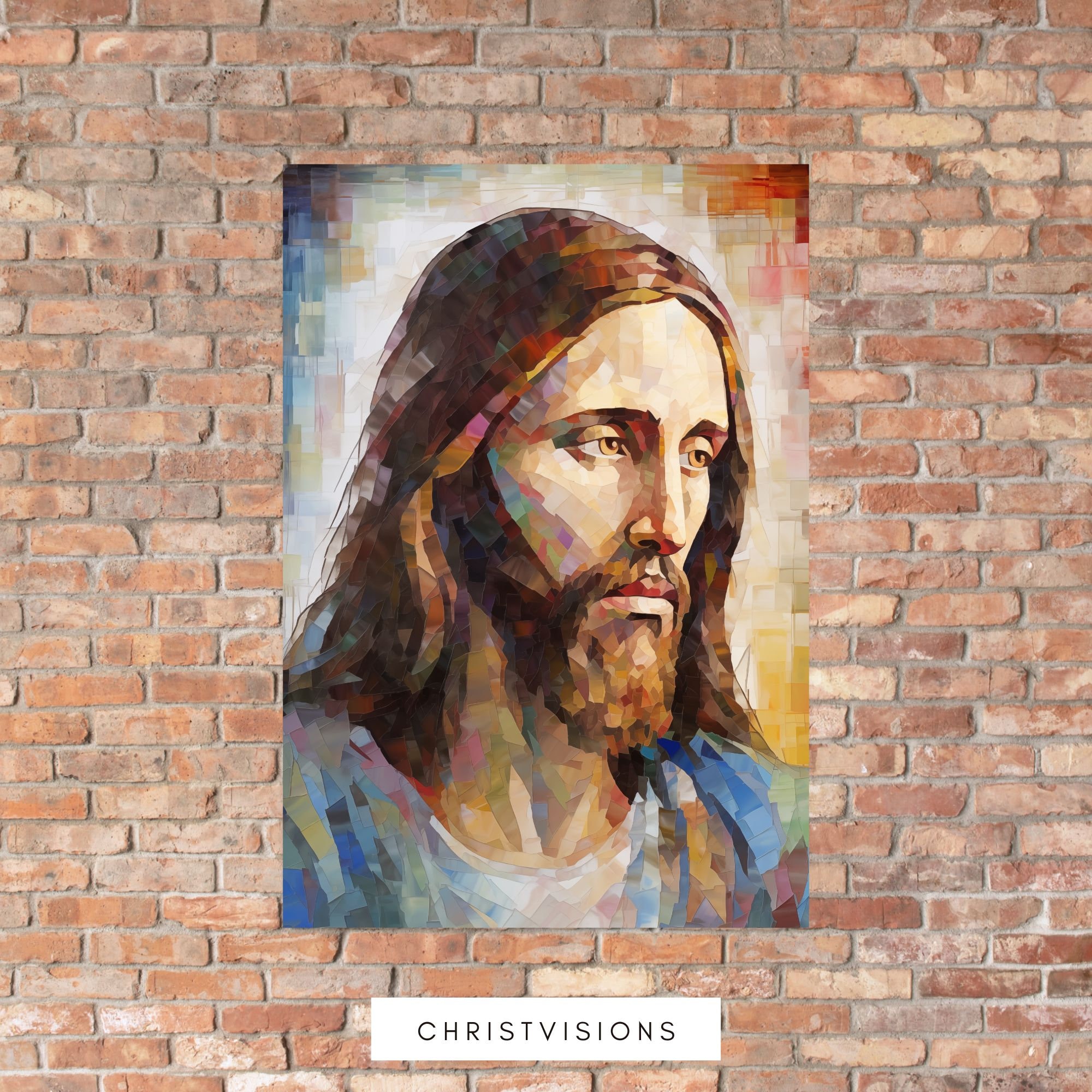 Colorful Jesus Christ Christian Printables | Jesus Png | Catholic Art ...