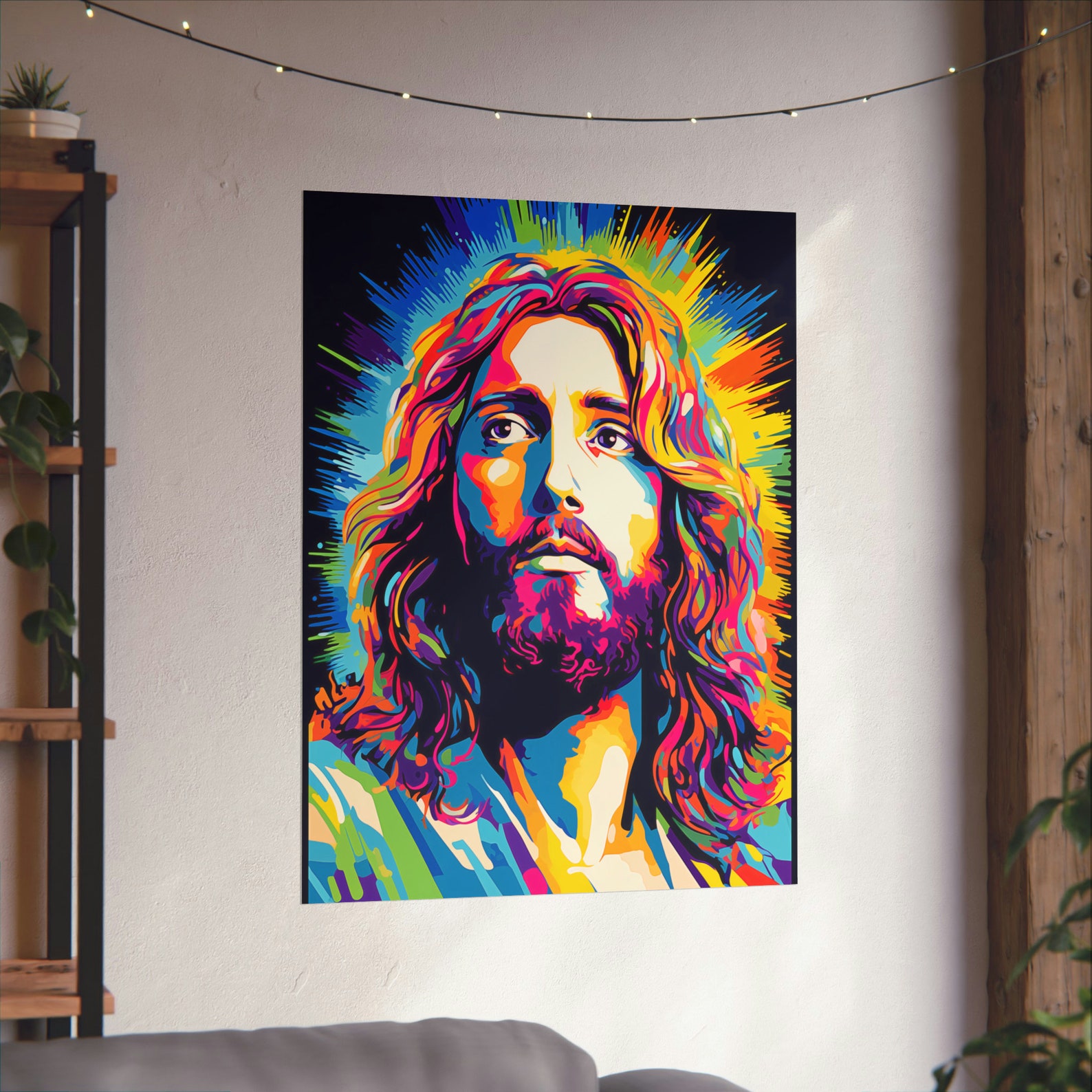 Colorful Retro 1980s Pop Art Jesus Print Modern Christian Art Prints ...