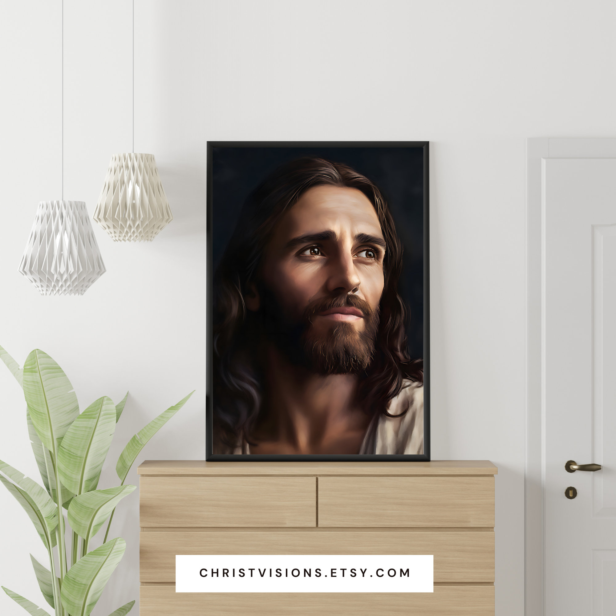 Jesus Christ Framed Christian Wall Art Jesus Art Jesus Portrait Jesus ...