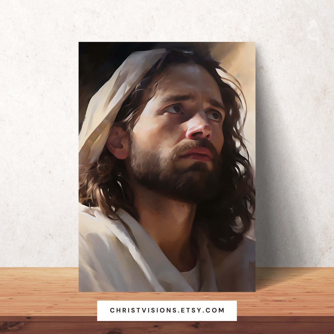 Sad Jesus Christ Digital Painting - Printable Christian Wall Art ...