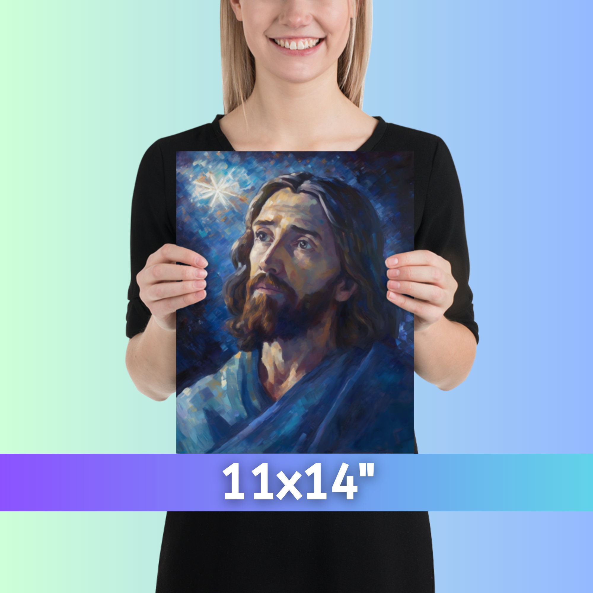 Vincent Van Gogh Style Jesus Art Print Jesus Artwork Jesus Print Jesus ...