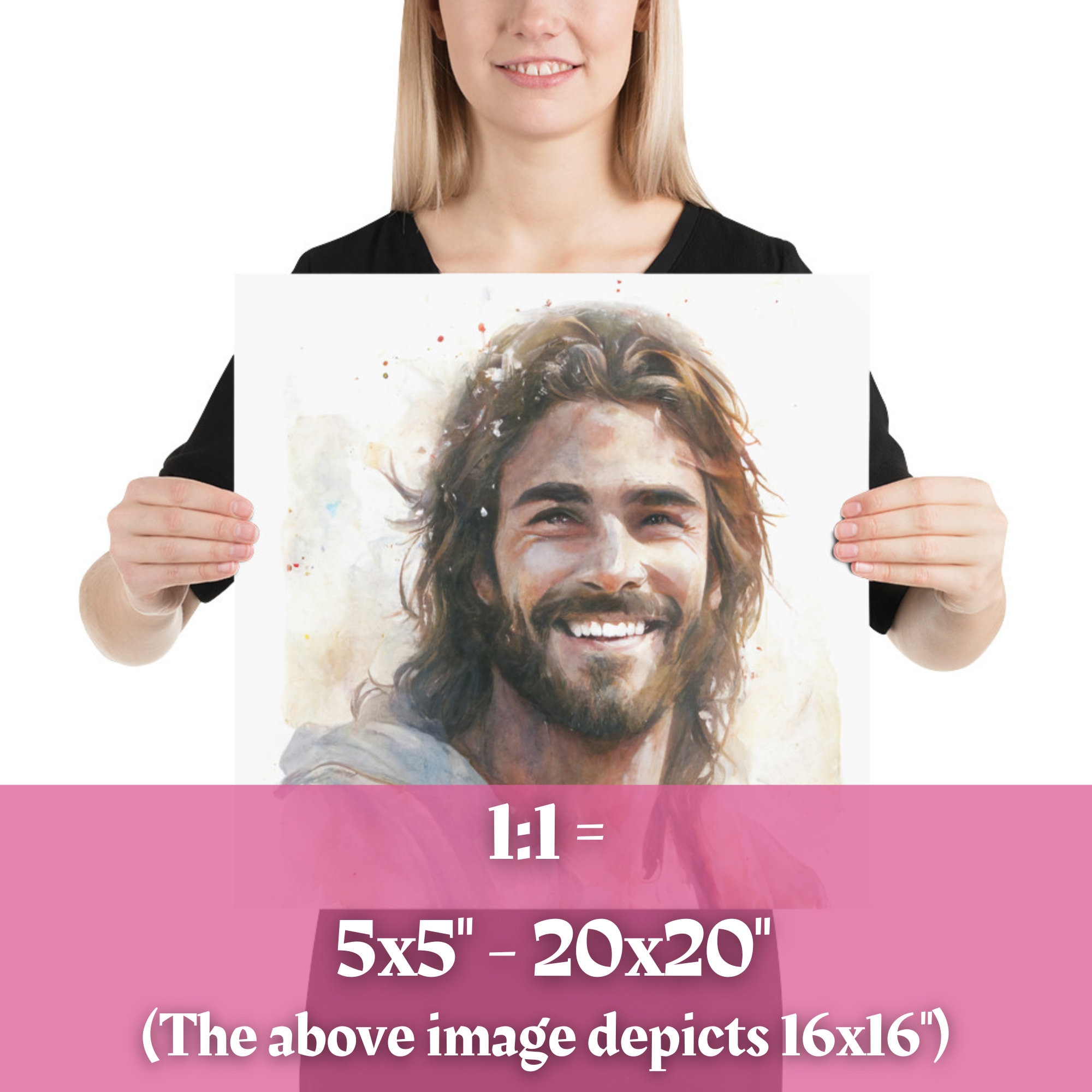 Smiling Christ Digital Jesus Art Jesus Smiling Bible Art Jesus ...