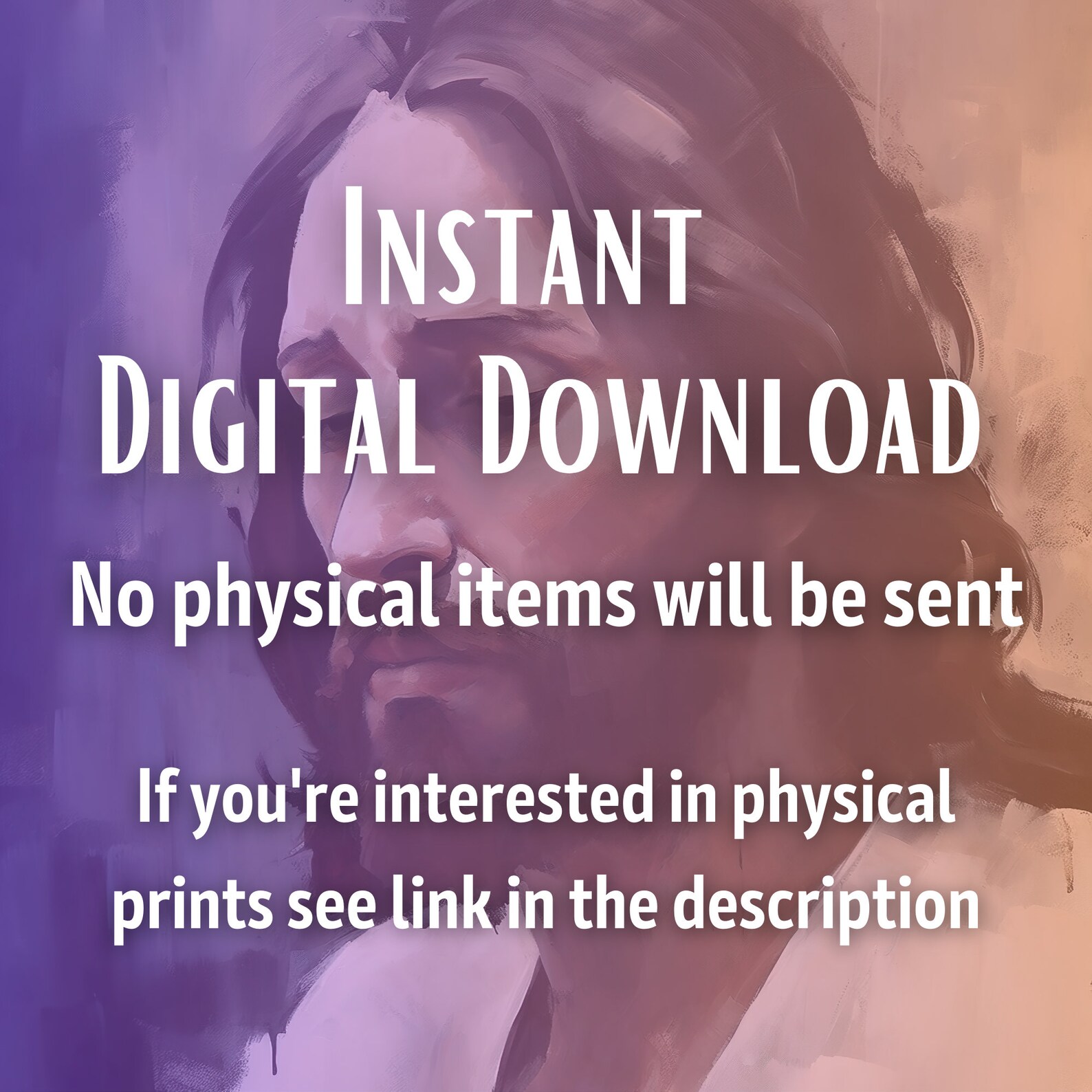 Printable Christian Digital Art of Jesus Son of Man - Etsy