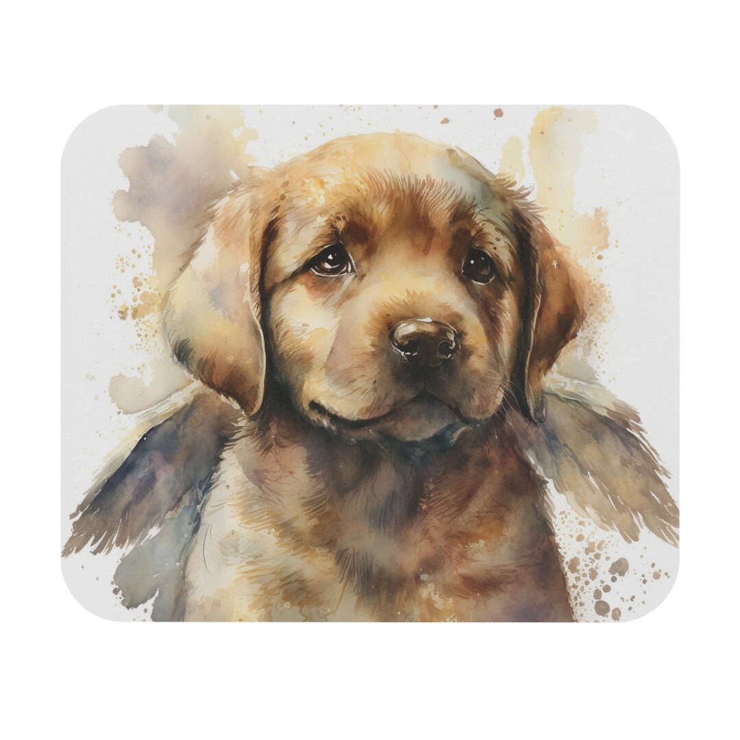 Cute Golden Lab Puppy Angel Mouse Pad - Spiritual Gifts for Dog Lovers ...