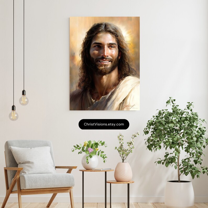 Smiling Jesus Painting Jesus Art Print Christian Joy Latter Day Saint ...