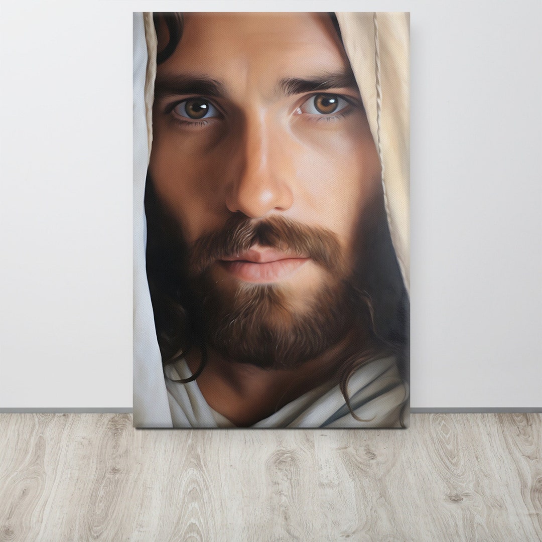 Realistic Jesus Art Print on Canvas Christian Gift Artwork Jesus ...