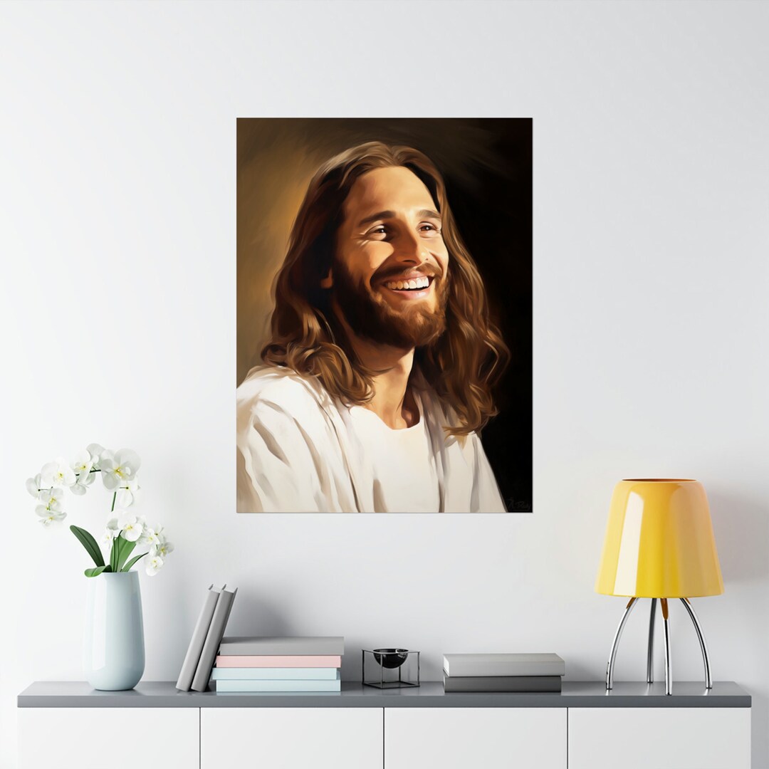 Jesus Laughing Christian Art Print Latter Day Saints Art Jesus Wall Art ...