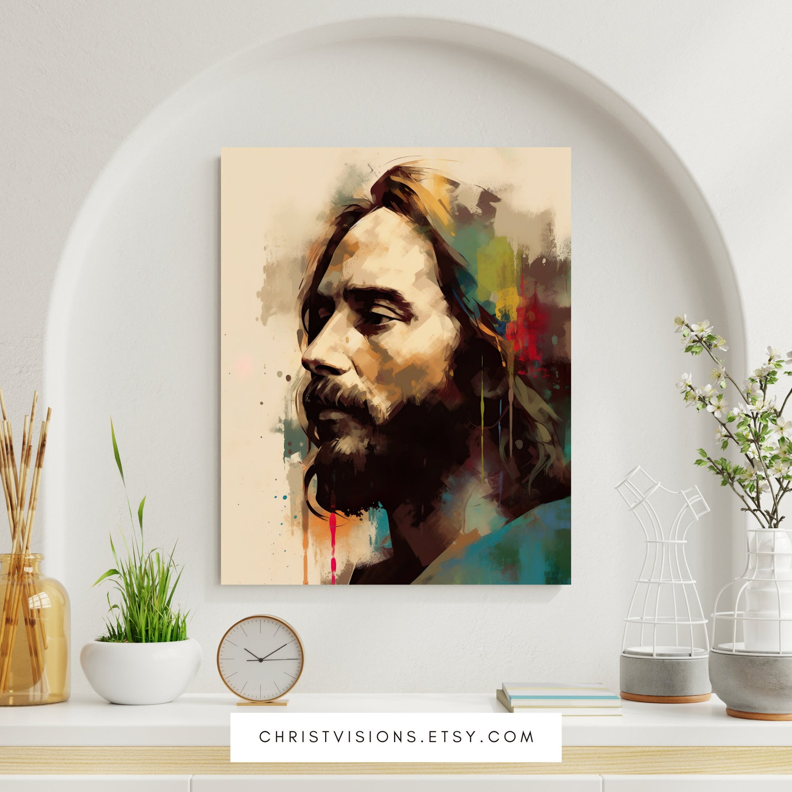Jesus Digital Painting | Printable Christian Art | Jesus Art | Jesus ...