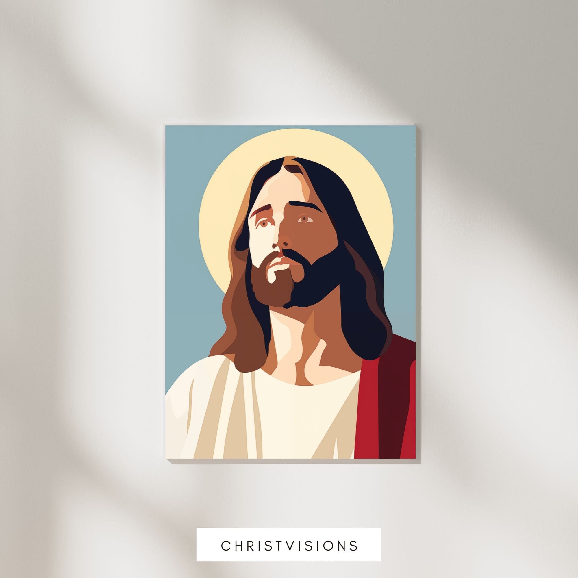 Minimalist Jesus Christ Digital Art Print - Bible Printables | Digital ...