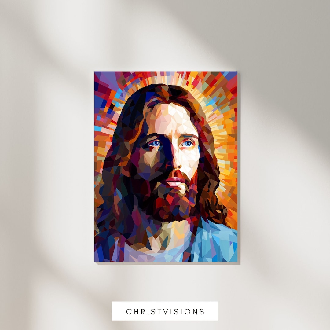 Rainbow Jesus Art - Christian Printable Art | Jesus Png | Bible Png ...