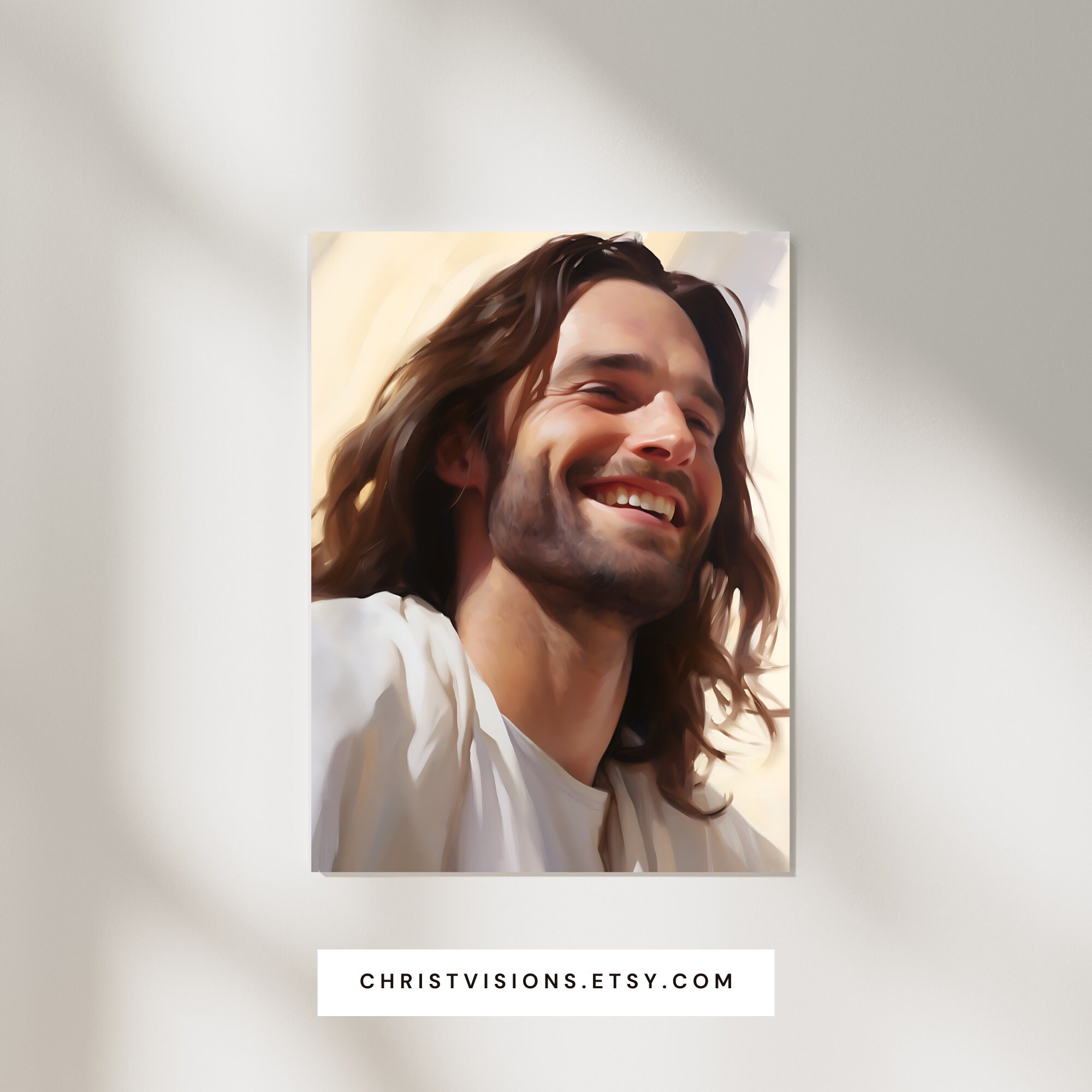 Jesus Smiling Digital Print Jesus Print Printable Jesus Art Jesus ...