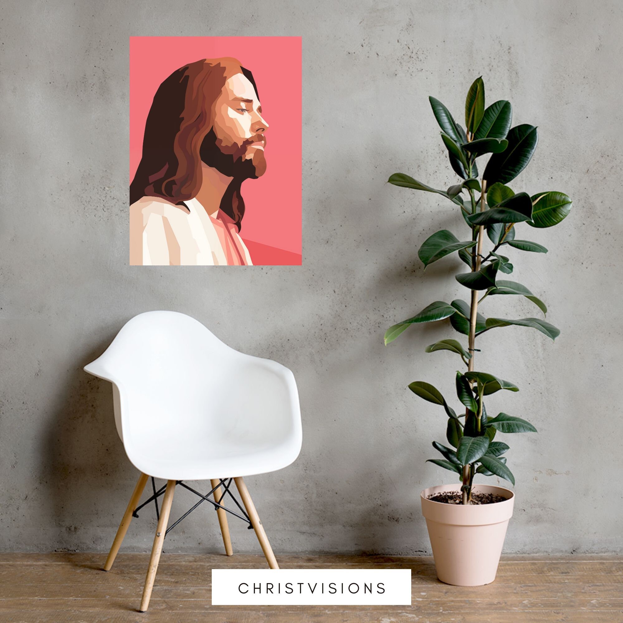 Retro 80s Pop Art Jesus Poster Printable Christian Poster Christian ...