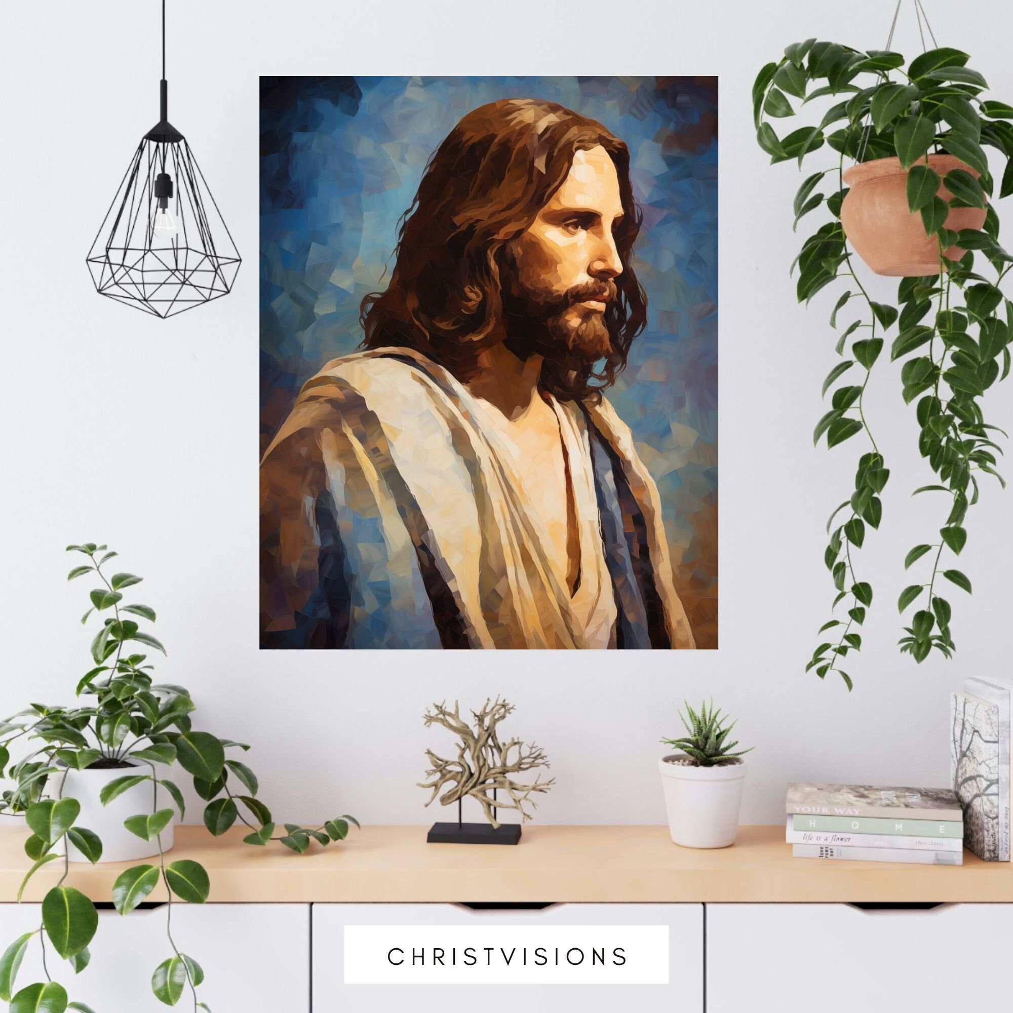 Jesus Christ Digital Painting Printable Christian Artwork - Etsy