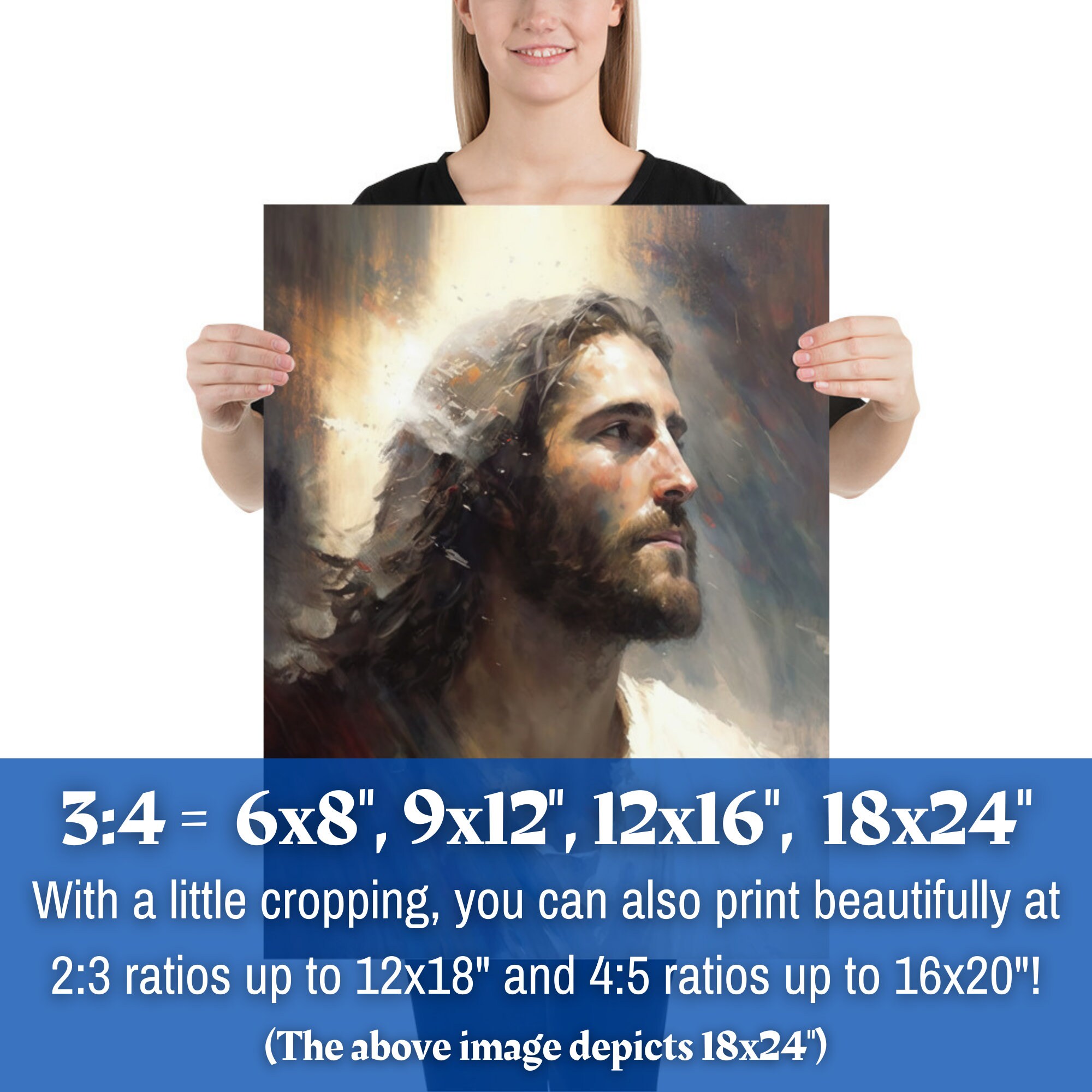 Digital Jesus Portrait Jesus Art Printable Jesus Painting Jesus Digital ...