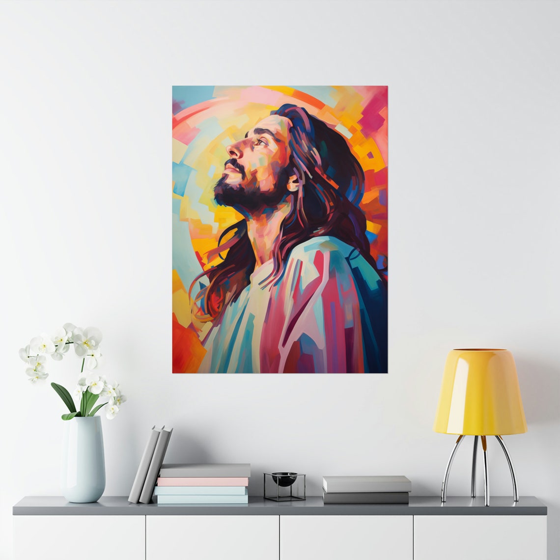 Colorful Modern Christian Art Jesus Print Jesus Art Print Christ Art ...