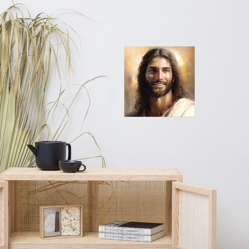 Smiling Jesus Digital Art Jesus Smiling Printable Jesus Poster Jesus ...