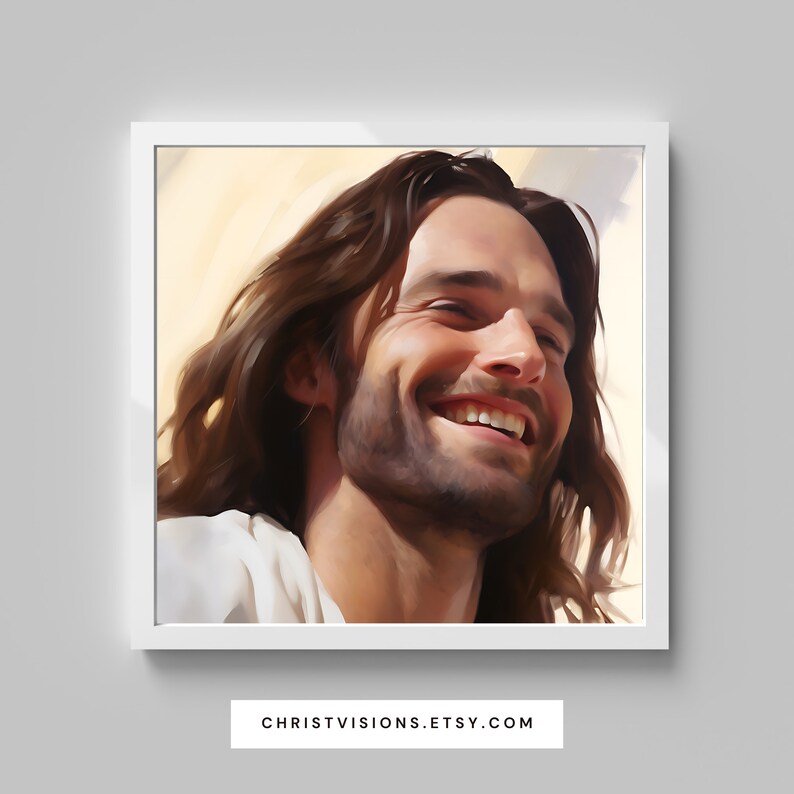 Smiling Jesus Portrait - Christian Art Print | Christian Gifts | LDS ...