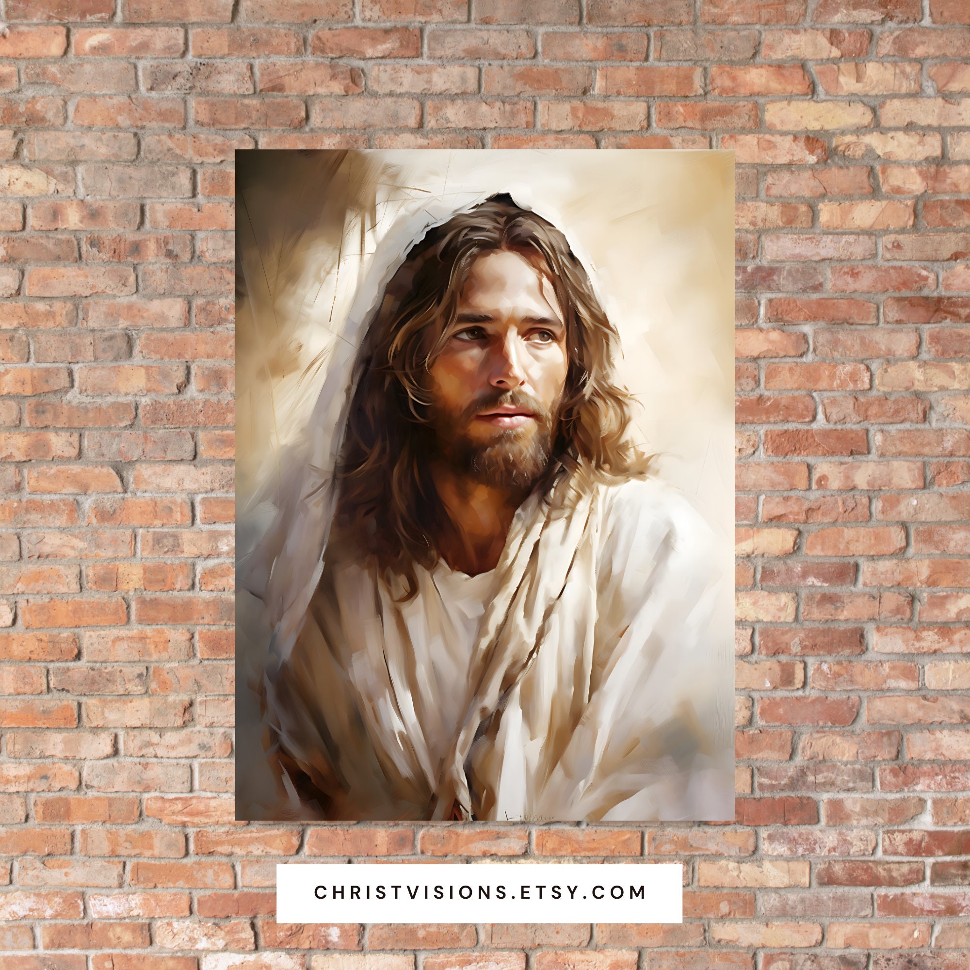 Jesus Portrait Digital Art Jesus Art Print Jesus Print Jesus Poster ...