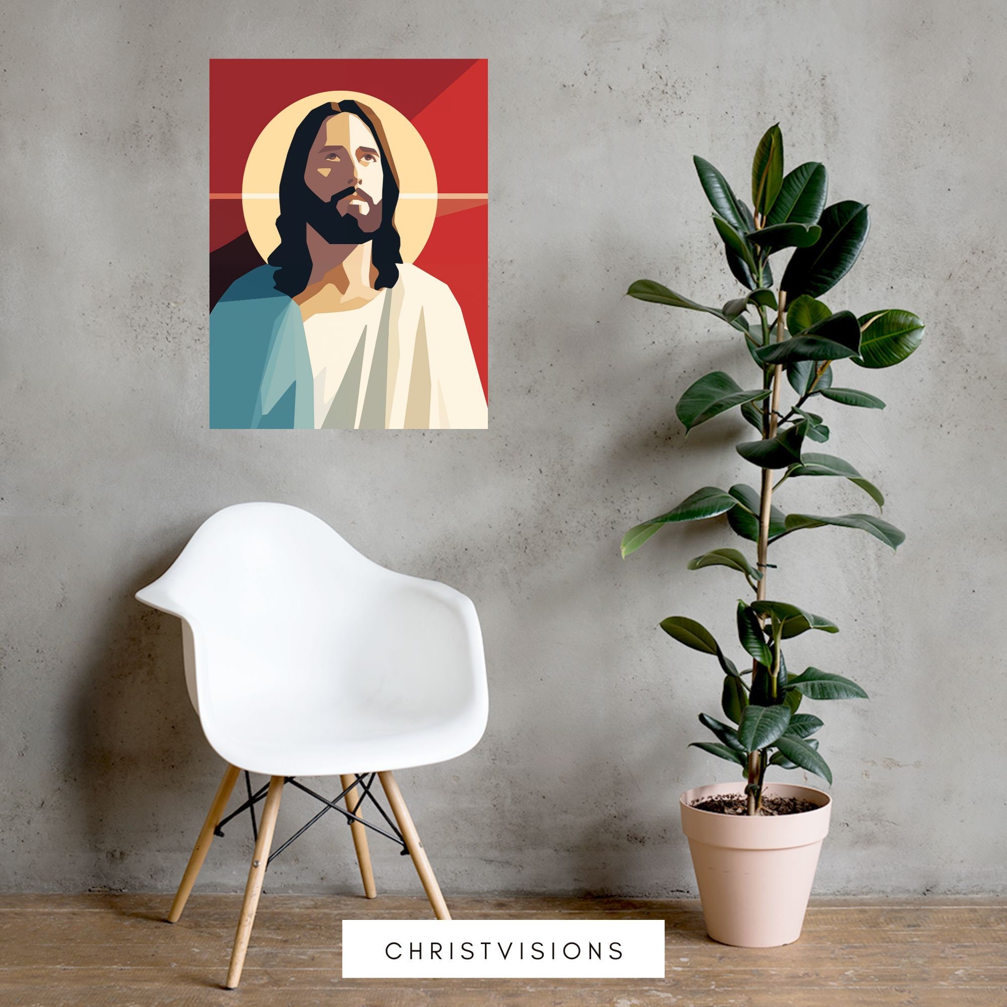 Printable Jesus Sunday School Art | Christian Kids Room Art | Christian ...