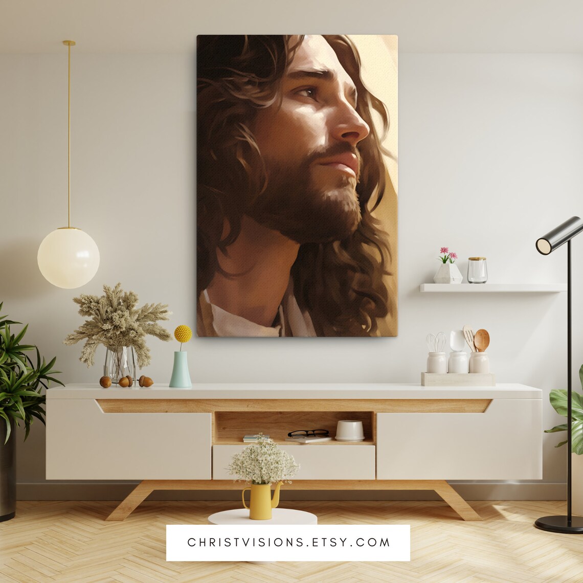 Christ's Grace Jesus Canvas Print Jesus Art Print Jesus Christ Print Jesus Portrait Christian ...