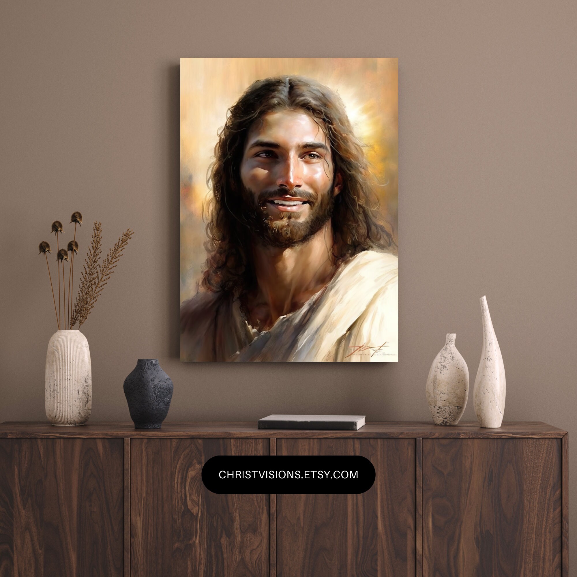 Smiling Jesus Painting Jesus Art Print Christian Joy Latter Day Saint ...