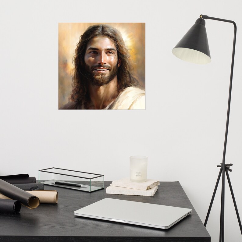 Smiling Jesus Digital Art Jesus Smiling Printable Jesus Poster Jesus ...