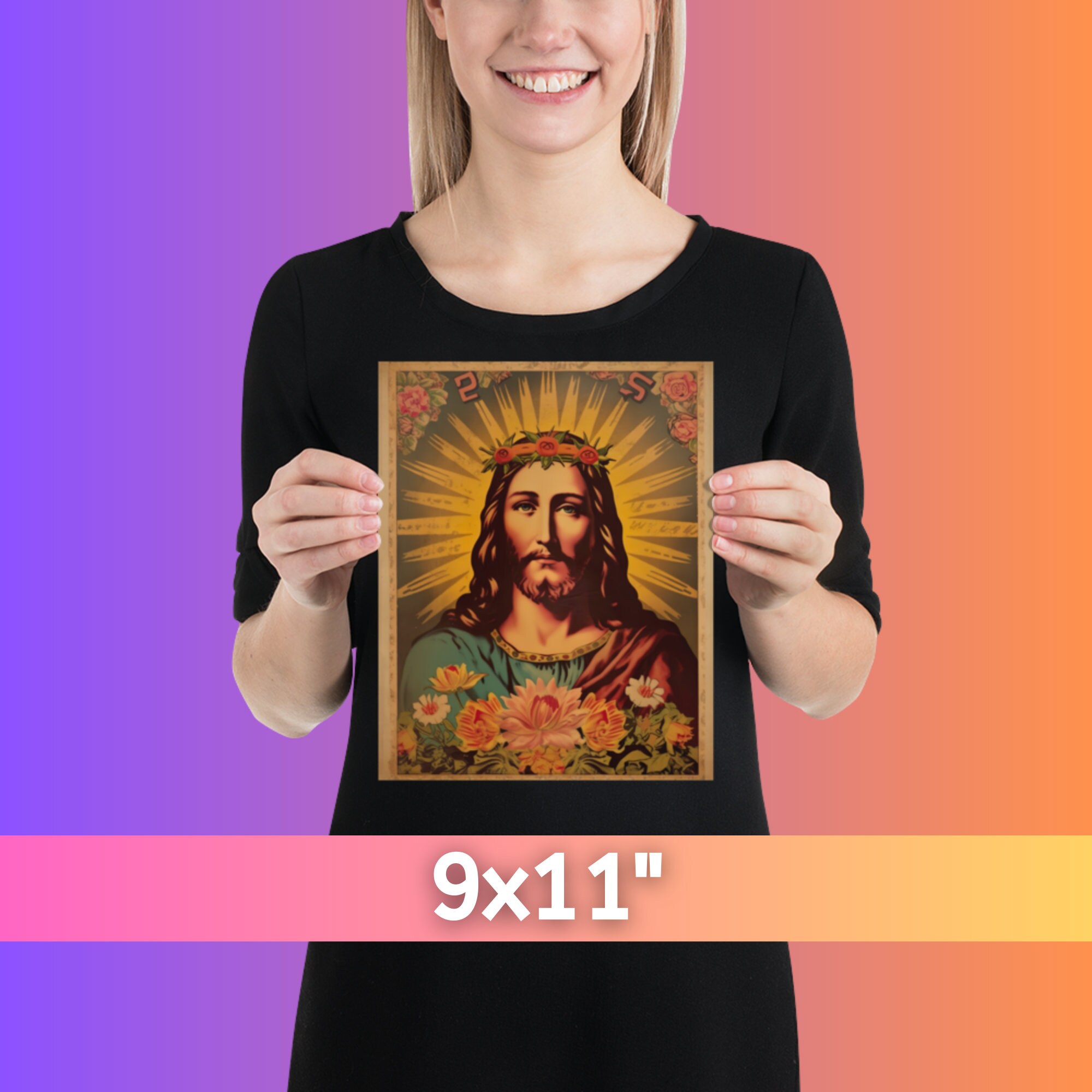 Jesus Art Retro Poster Jesus Print Retro Art Jesus - Etsy
