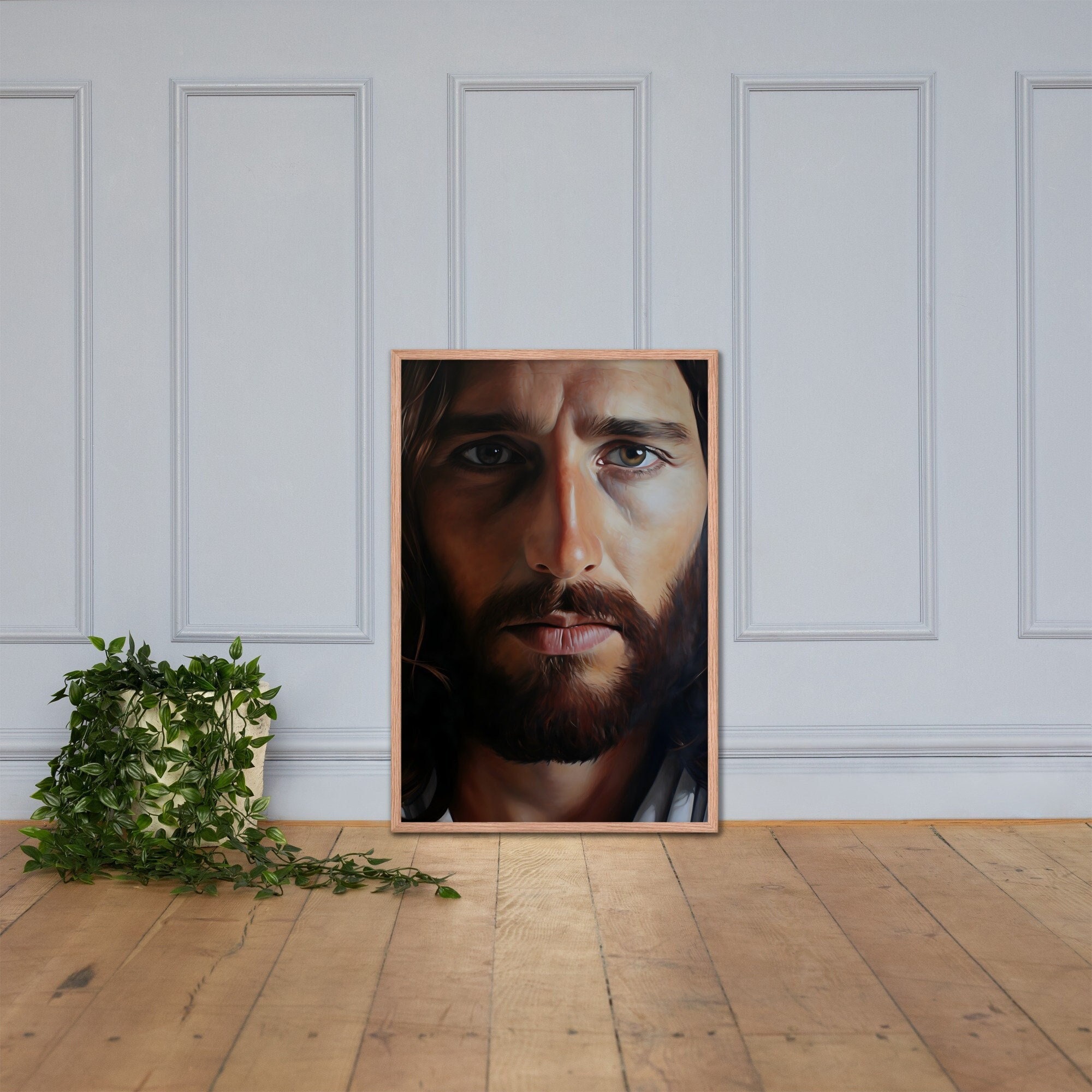 Christian Wall Art - Realistic Jesus Portrait Print - Etsy