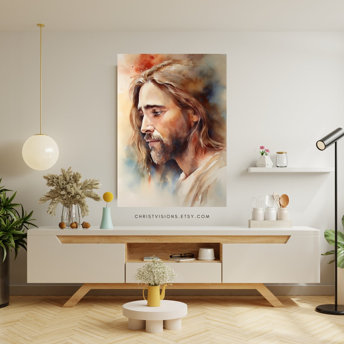 Yeshua Jesus Watercolor Jesus Art Print Jesus Painting Bible Art Jesus ...