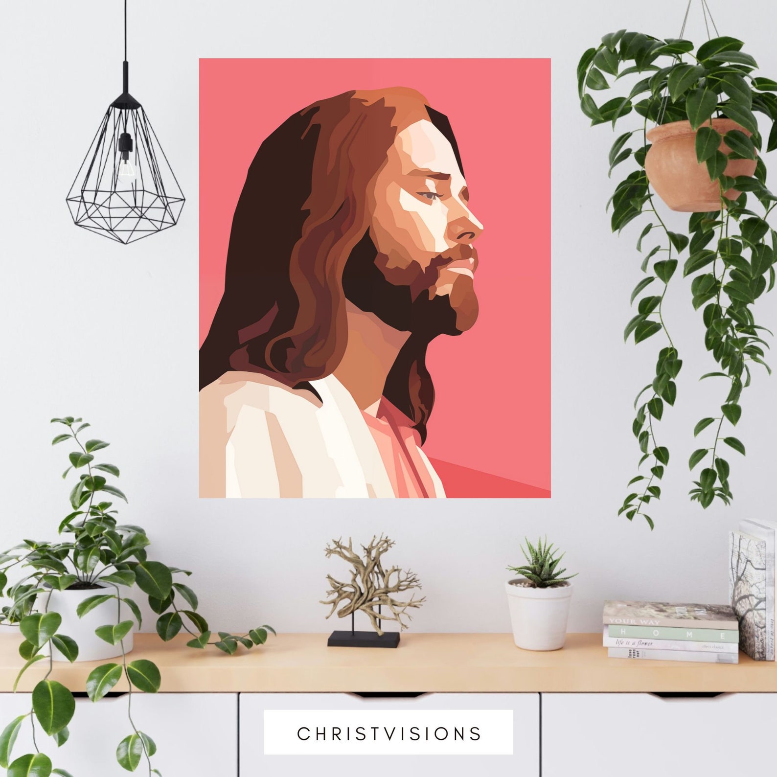 Retro 80s Pop Art Jesus Poster Printable Christian Poster Christian ...