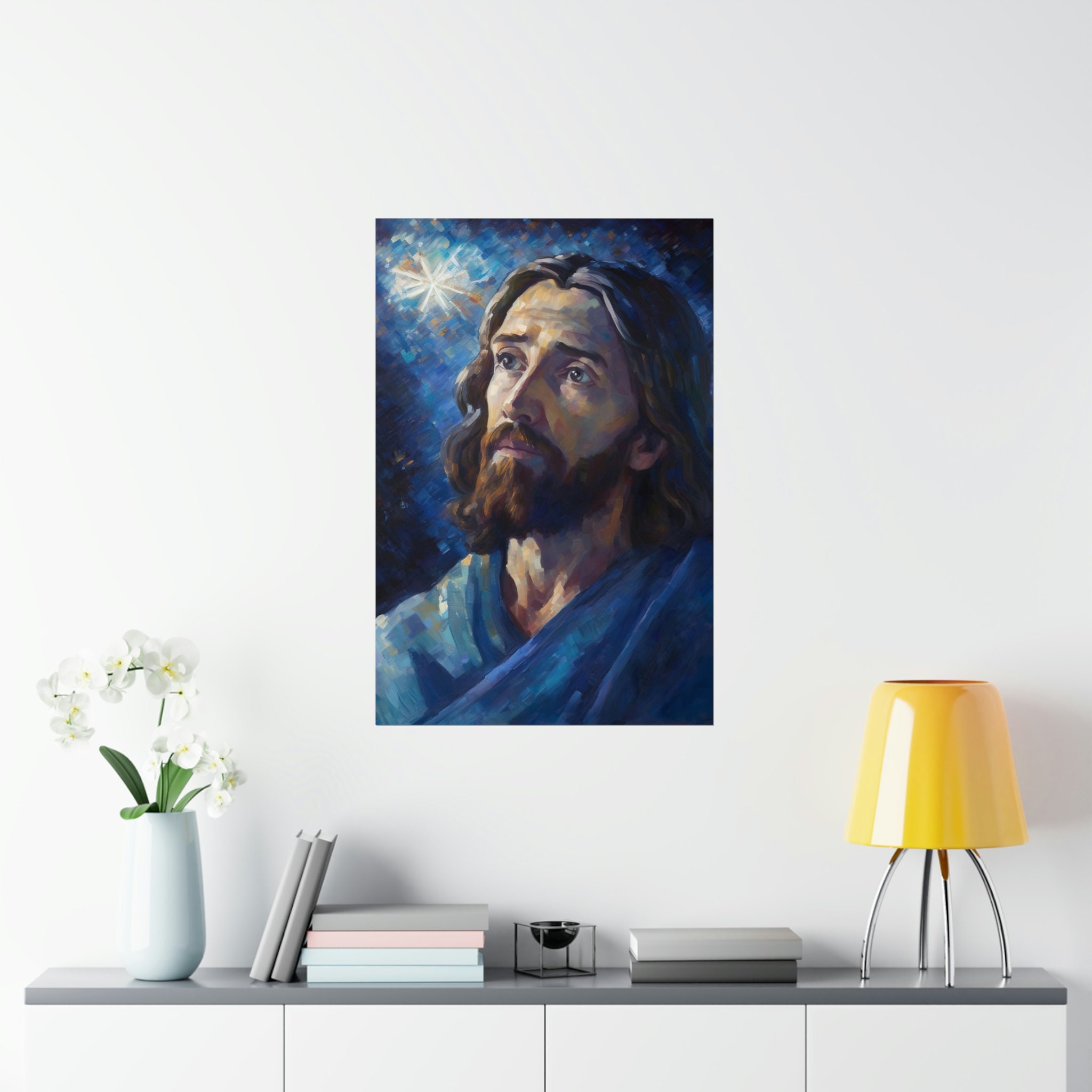 Vincent Van Gogh Style Jesus Art Print Jesus Artwork Jesus Print Jesus ...