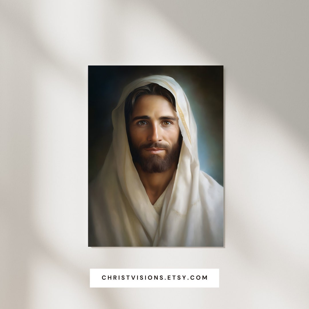 Spiritual Jesus Digital Art Print - Christian Wall Decor, Yeshua ...