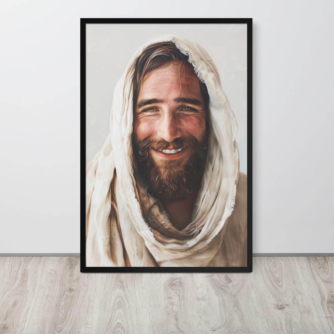 Fine Art Print of Jesus Smiling: Christian Wall Art for Church ...