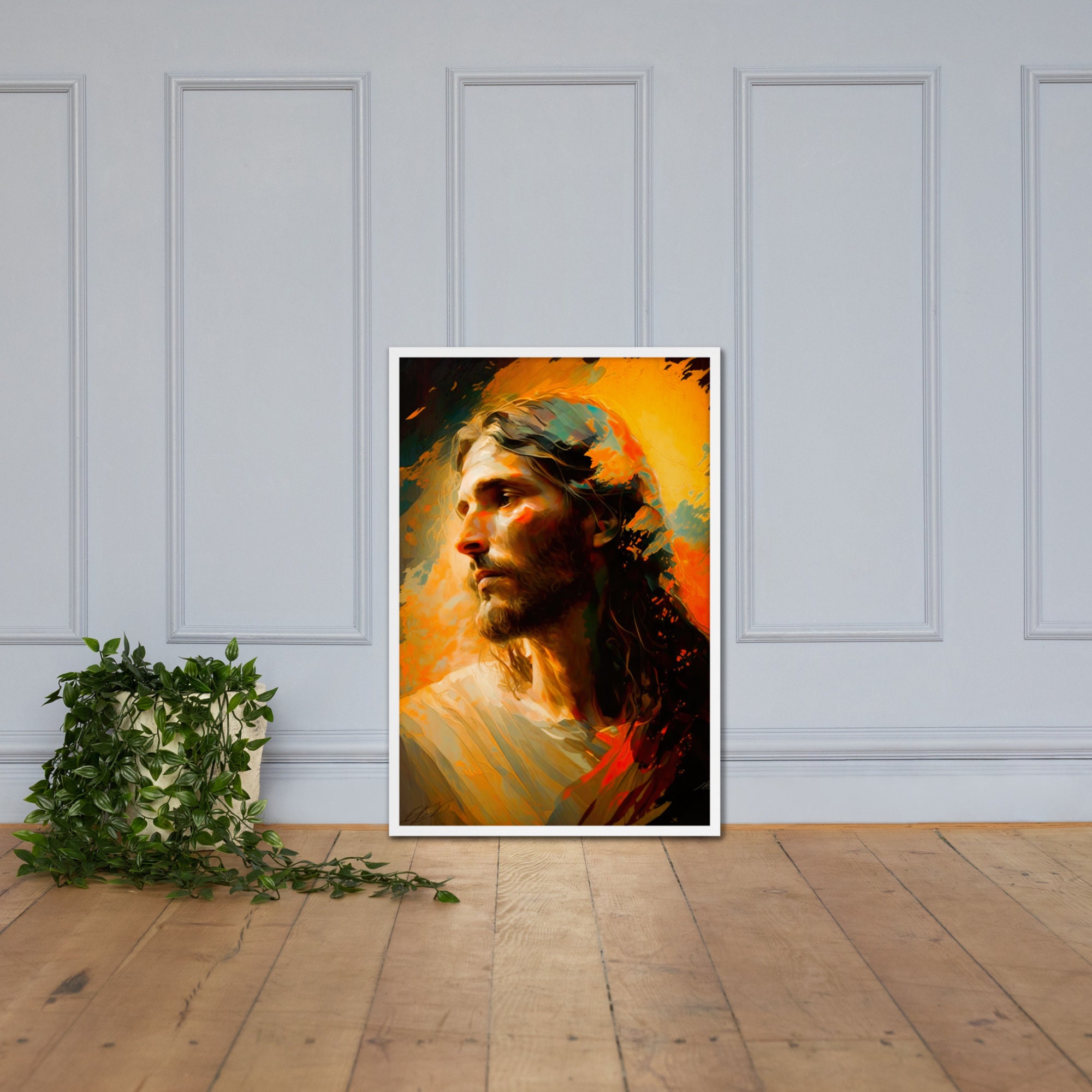 Immanuel God With Us Framed Jesus Wall Art Messiah Jesus Painting Jesus ...