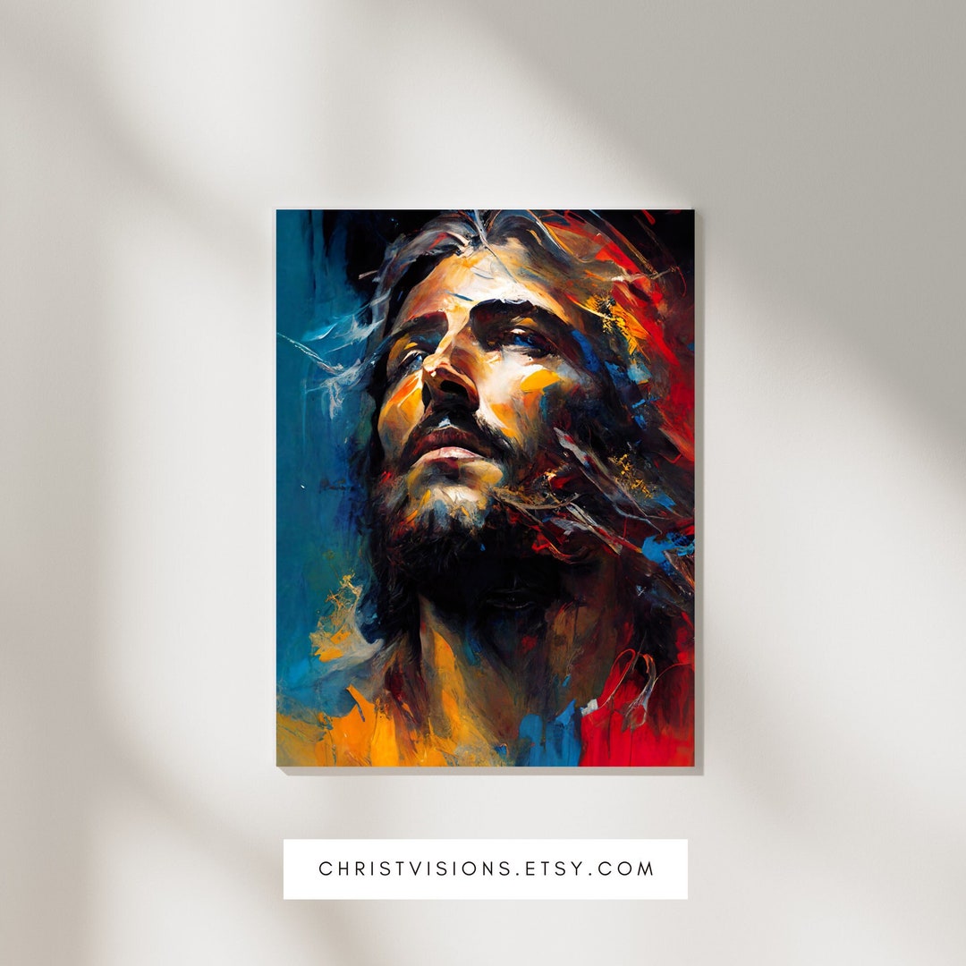 Christian Modern Art Jesus Print Jesus Painting Jesus Art Print Modern ...