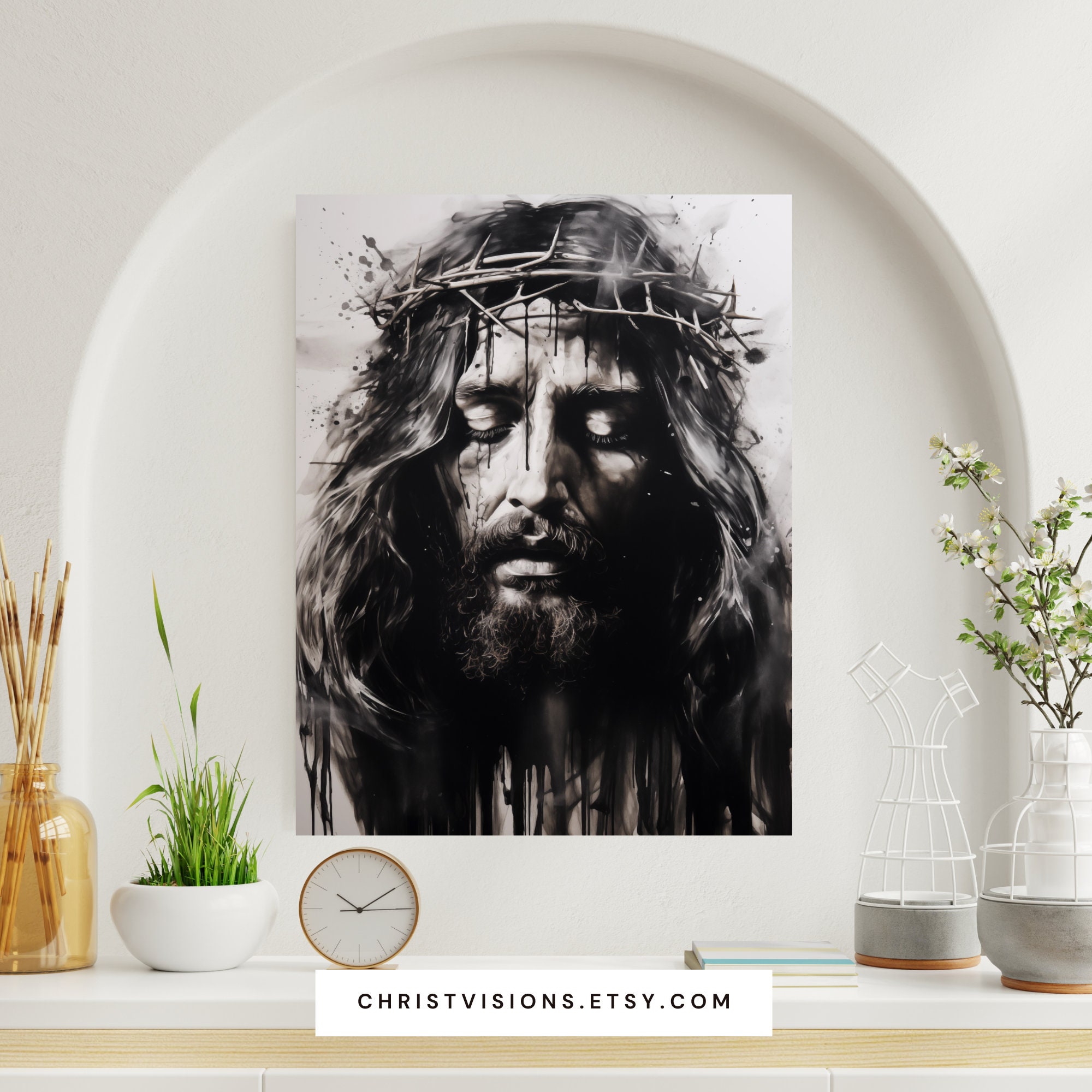 Passie Van Christus Poster Jezus Is Opgestaan, Vector Pasen Religieuze