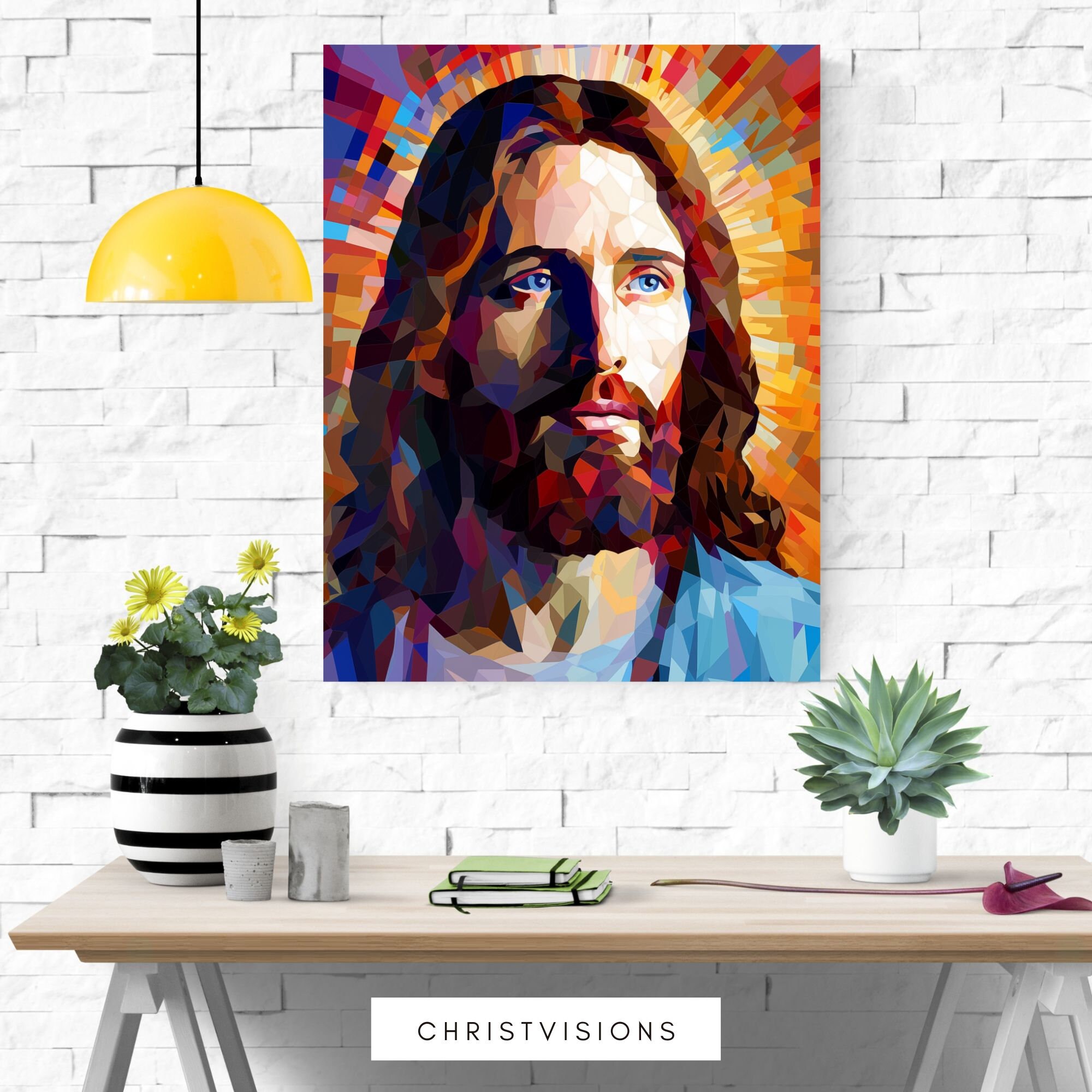 Rainbow Jesus Art - Christian Printable Art | Jesus Png | Bible Png ...