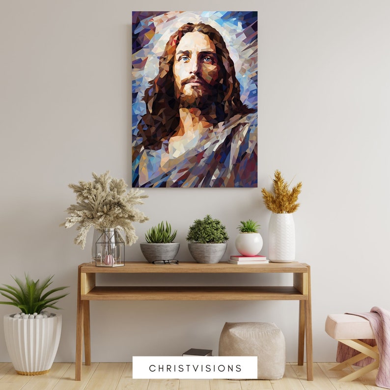 Colorful Impressionist Jesus Portrait Printable Christian Art - Digital ...