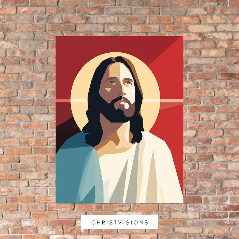 Printable Jesus Sunday School Art Christian Kids Room Art Christian ...
