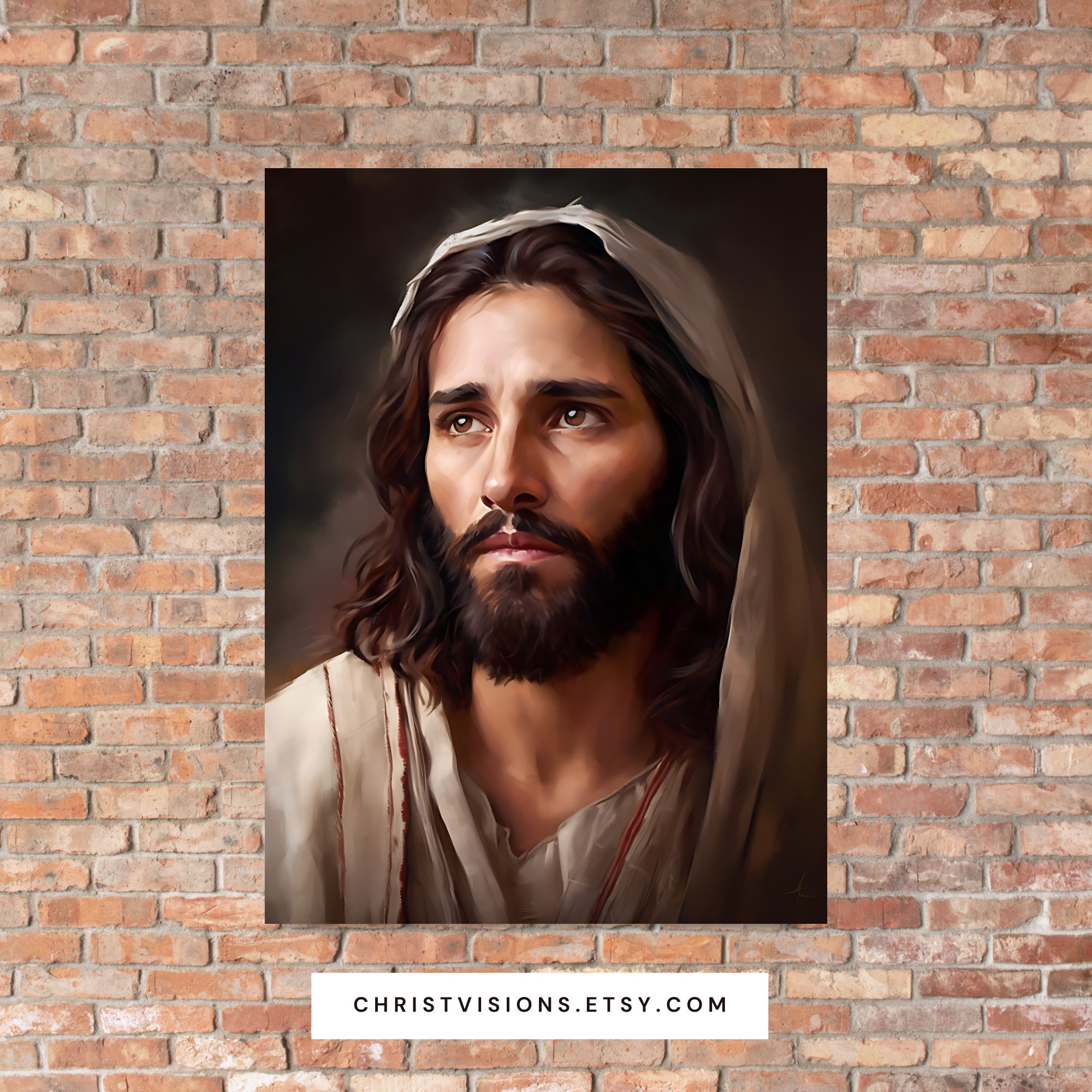 Digital Jesus Painting Printable Jesus Art Jesus Print Christ Portrait ...