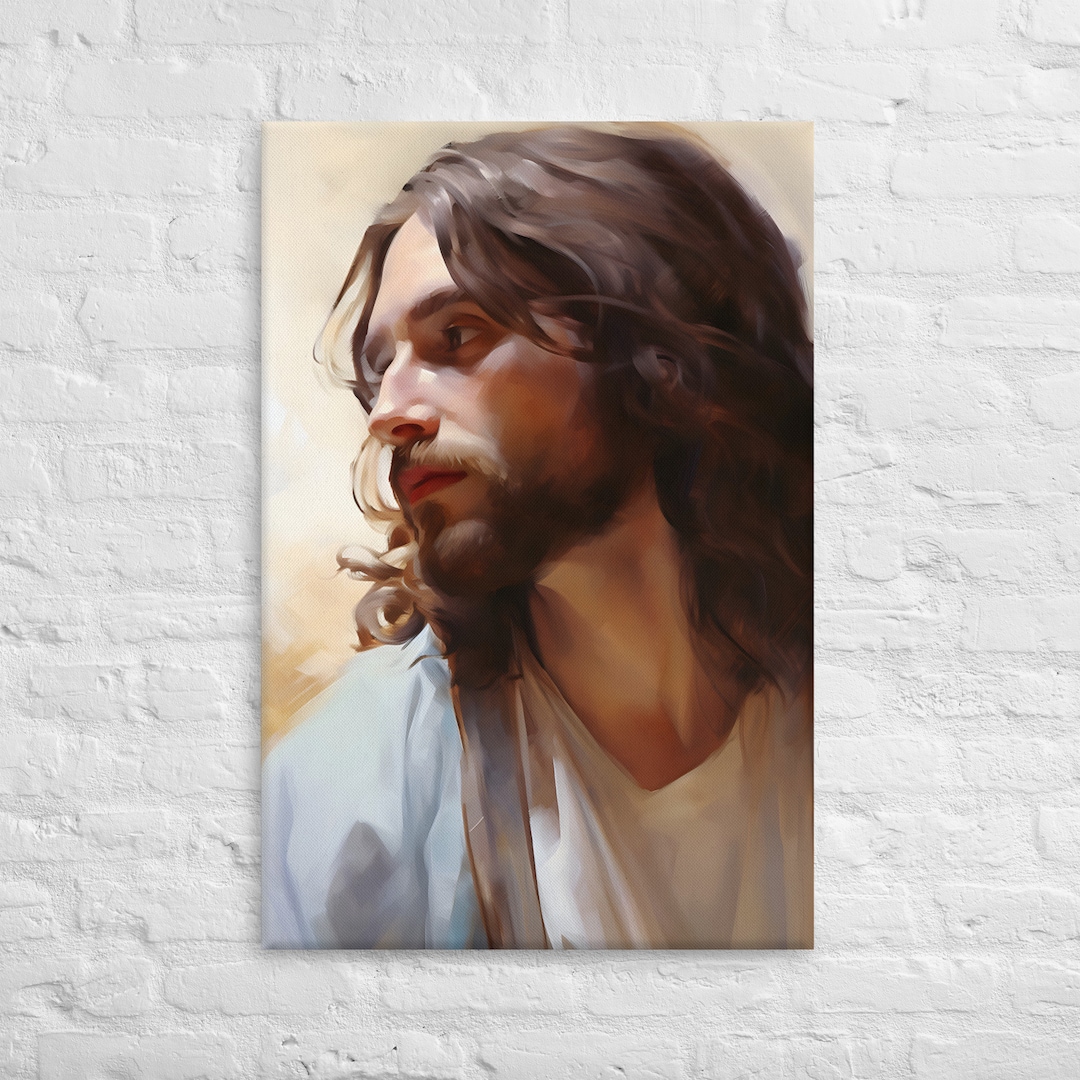 Jesus Portrait Art, Christian Canvas Print - Religious Gift for ...