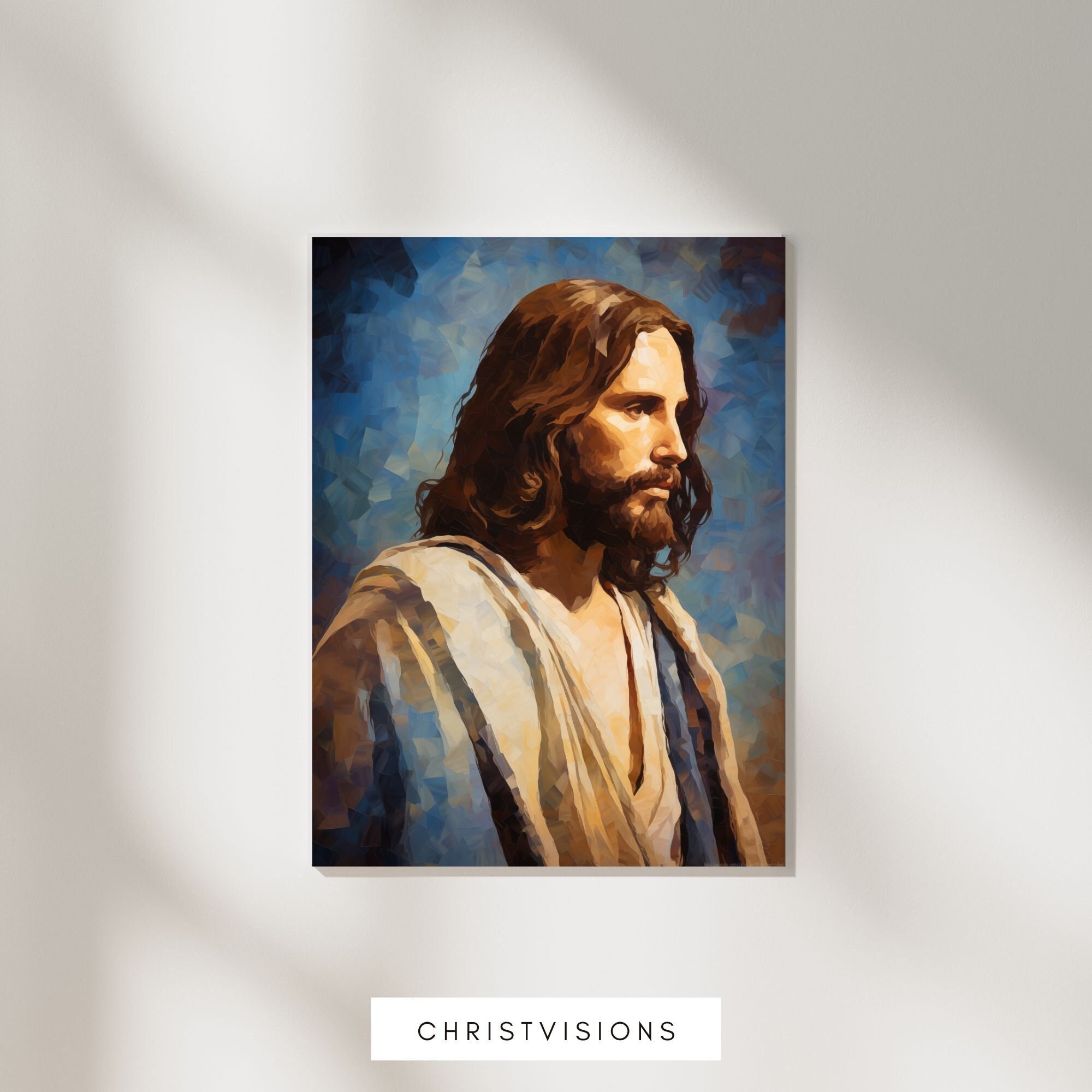 Jesus Christ Digital Painting Printable Christian Artwork - Etsy